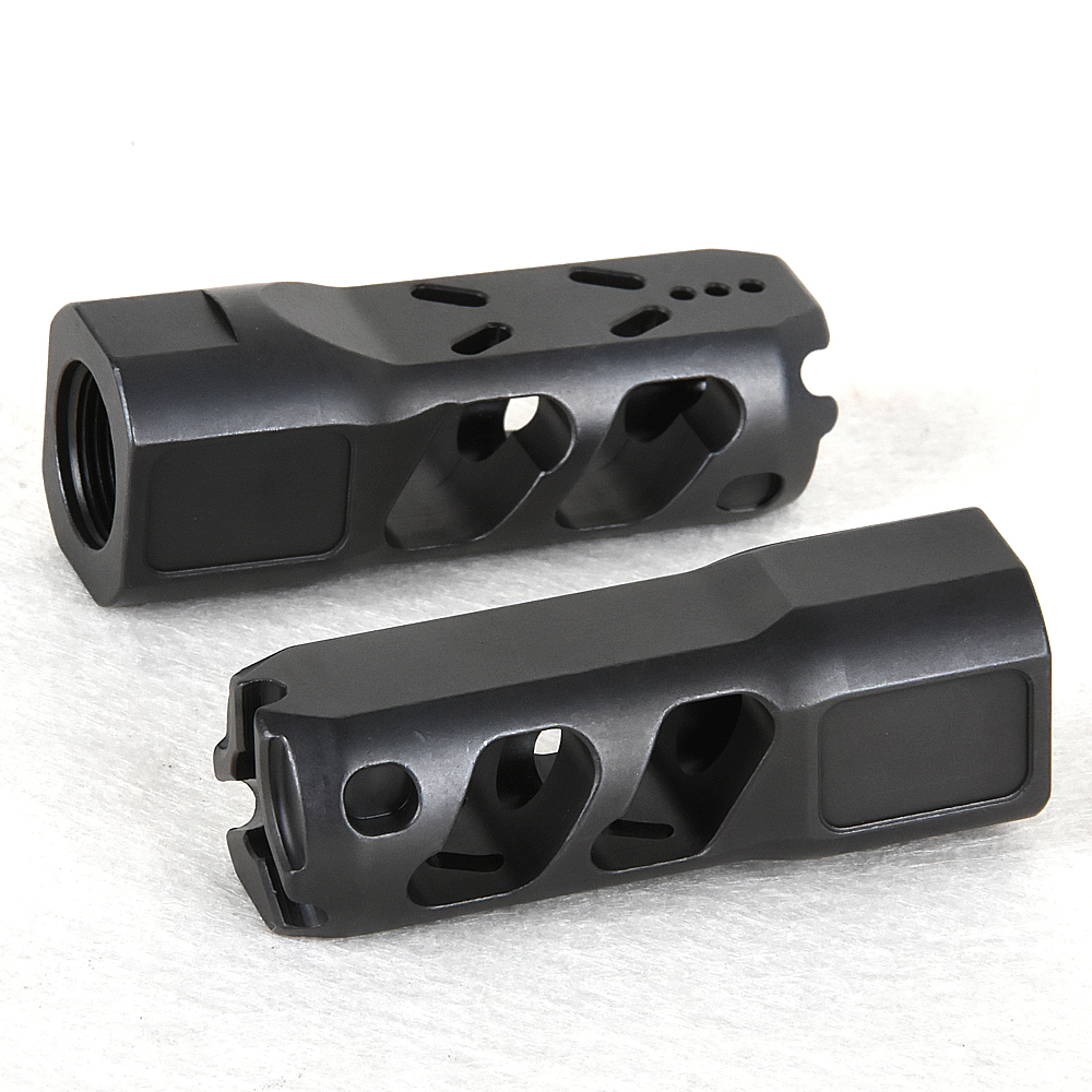 1/2x28 .223 / 5.56 / .22 Muzzle Brake Compensator Steel Black 1/2x28 .223 / 5.56 / .22 Muzzle Brake Compensator Steel Black