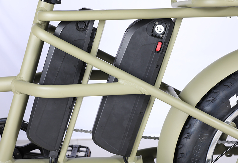 front rear basket fat tire cargo electric bike with kids safety seats