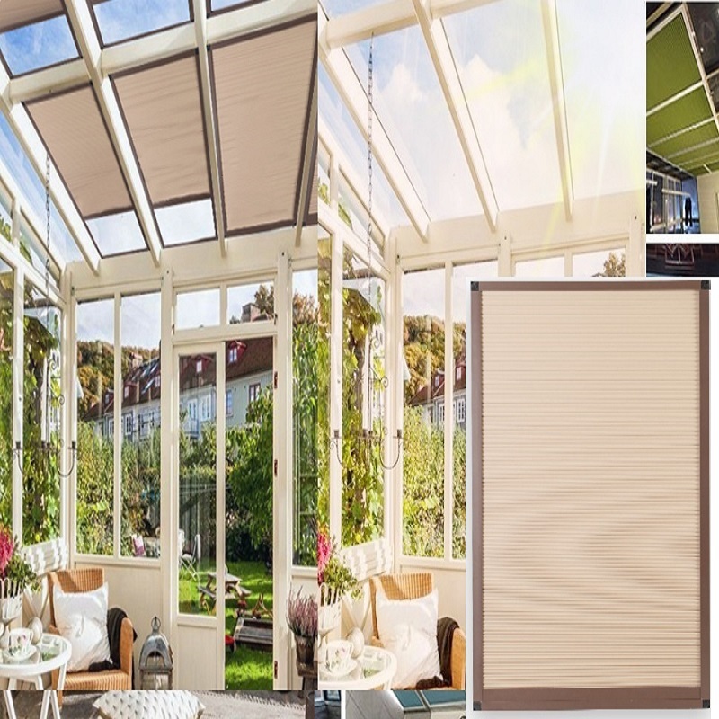 Solar Motorized Skylight Roof Cellular Shades Honeycomb Blinds Pleated ...