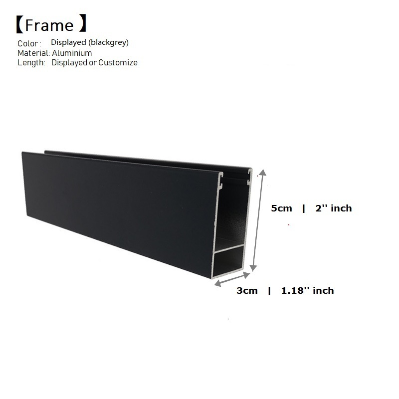 Aluminum Side Rail Track For Blackout Roller Blinds Customize Length