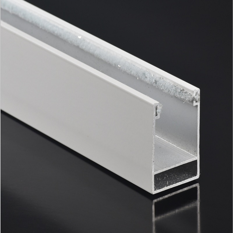 Aluminum Side Rail Track For Blackout Roller Blinds White Customize Length