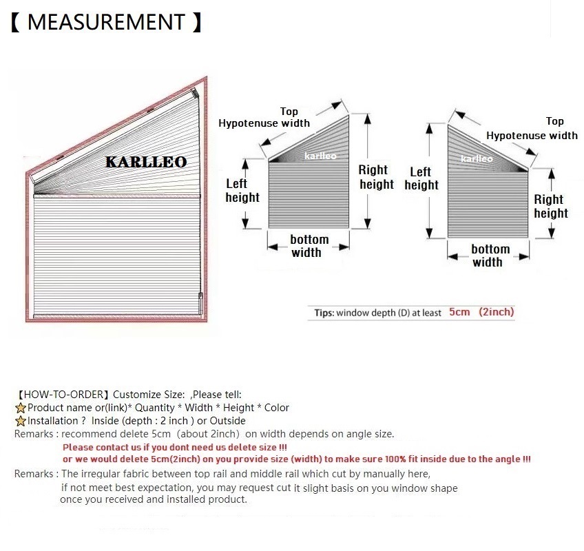 Motorized Trapezoid Cellular Blinds Electric Irregular Honeycomb Shades ...