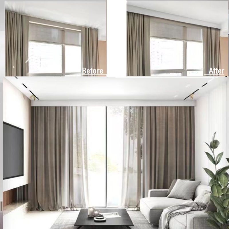 KARLLEO Curtain decorative panels,Window track panel,Curtain Pelmet Box ...