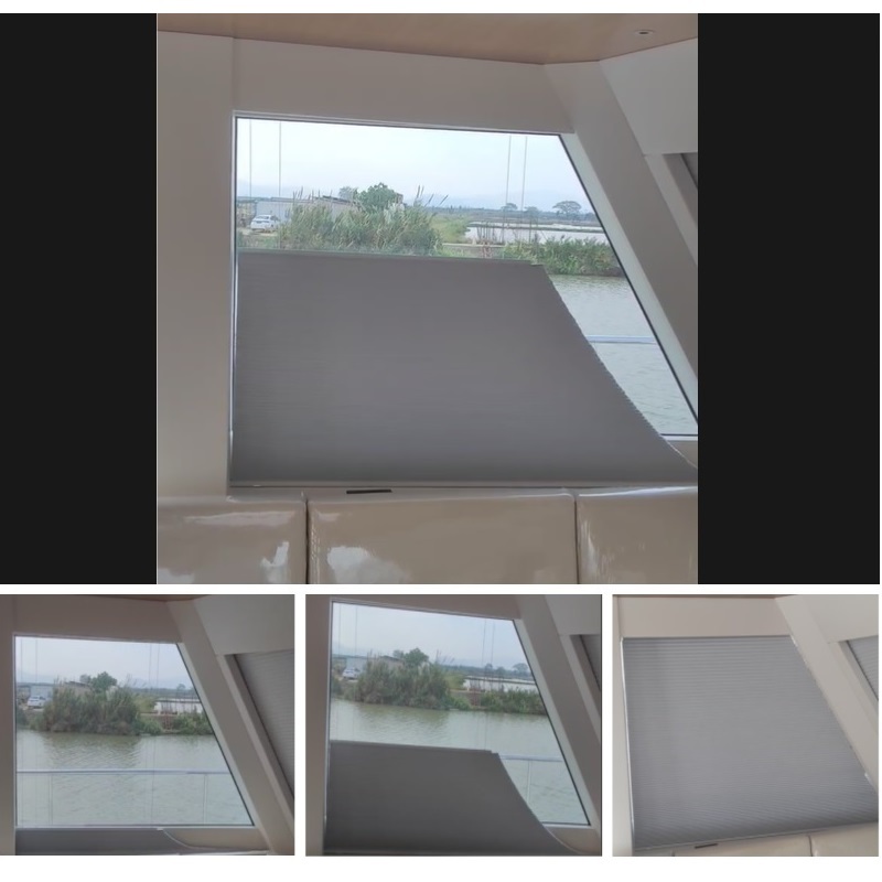 Motorized Irregular Honeycomb Blinds,Trapezoid Cellular Shades,Triangle ...