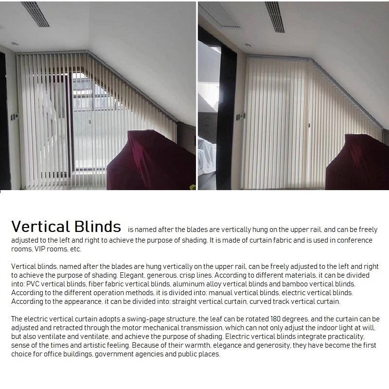 Irregular Trapezoid or Triangle Vertical Blinds and Shades for Window ...