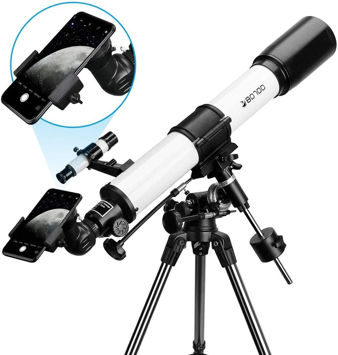 Telescope 80EQ Refractor Scope - 80mm Aperture and 700mm Focal Length ...