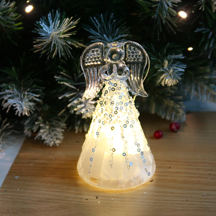 Wholesale LED glass angel ,table decoration