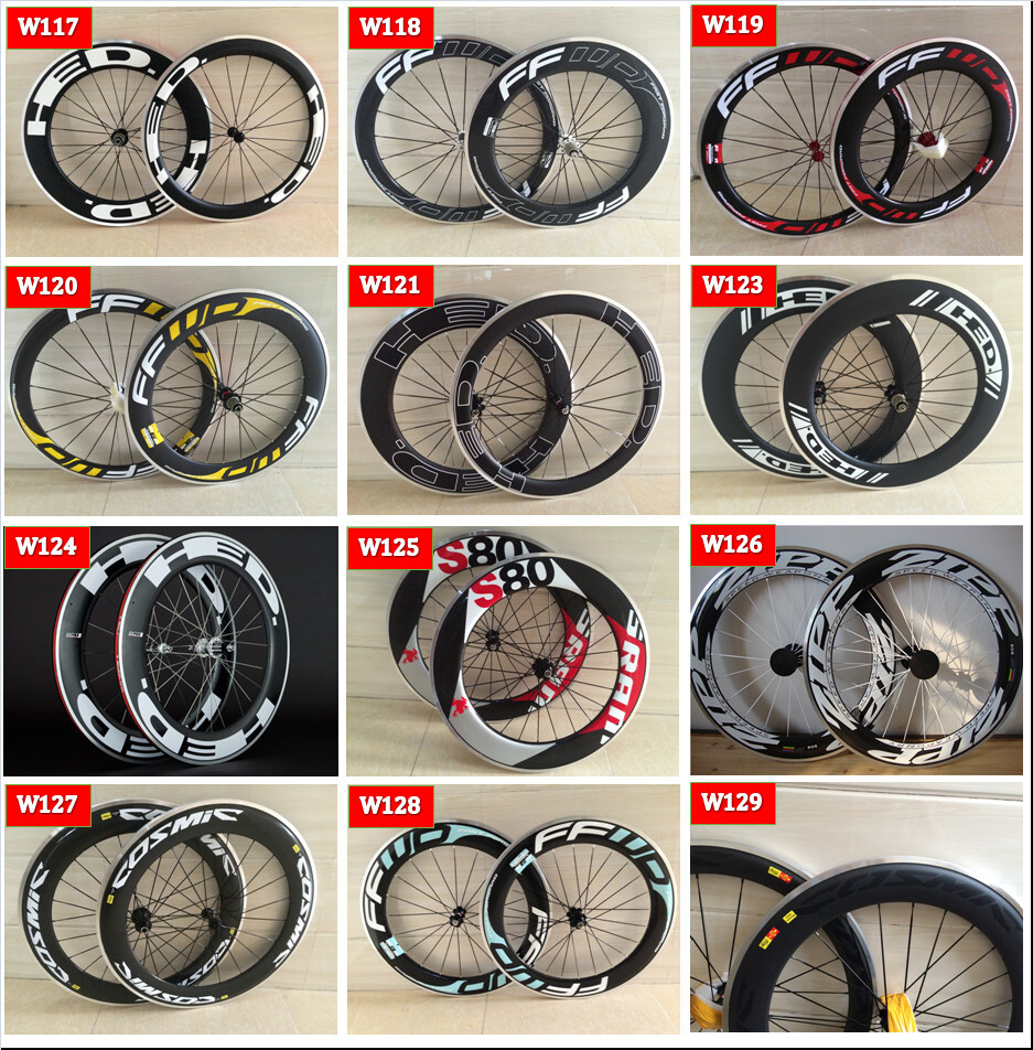 carbon alloy wheel for bike wheels mixed 23 wheelset 700C OEM 60&90mm U ...