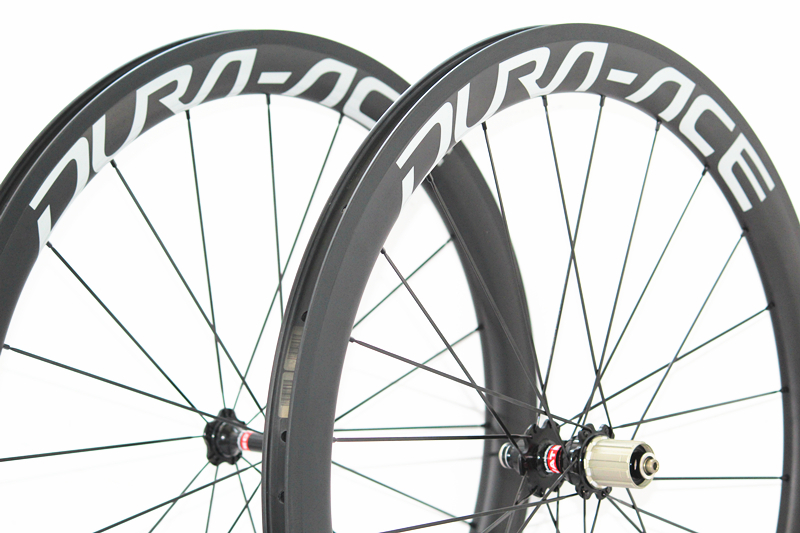 50mm Clincher 3K Carbon Wheels Road Bike Bicycle Mac Aero 424 Cnspoke ...