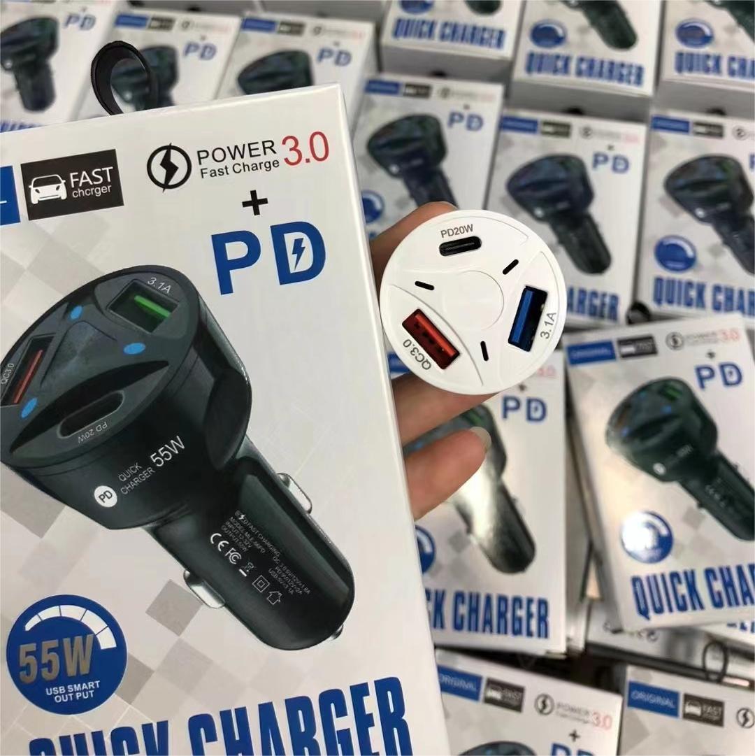 Car Charger 2USB+1PD Fast Charger