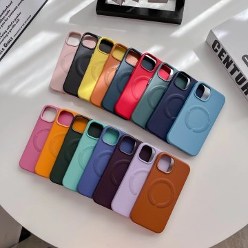 MagSafe Leather With Magnet Circle High Quality Phone Case