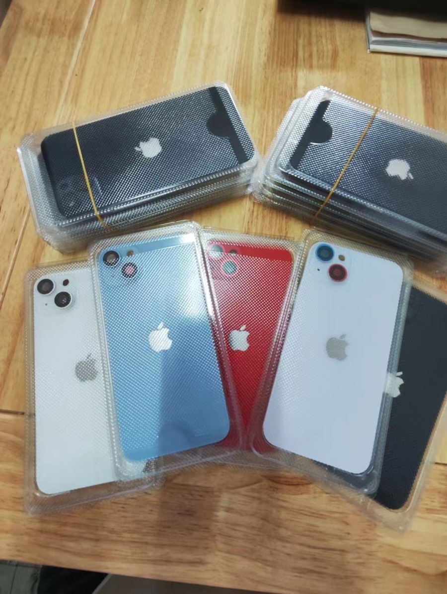 iPhone14/15 Back Glass Replacement With Metal Plate With Camera Lens ...