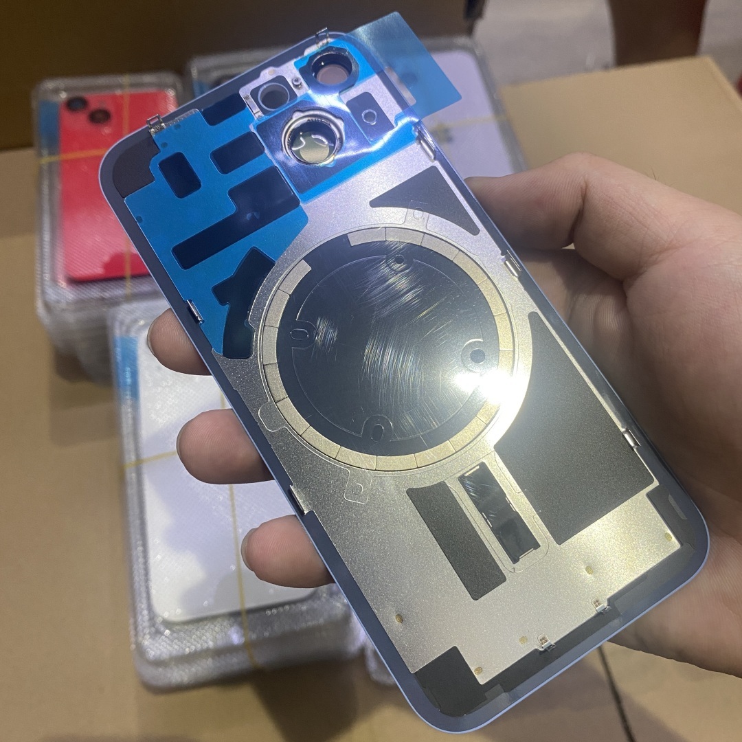 iPhone16 Back Glass Replacement With Metal Plate With Camera Lens With ...