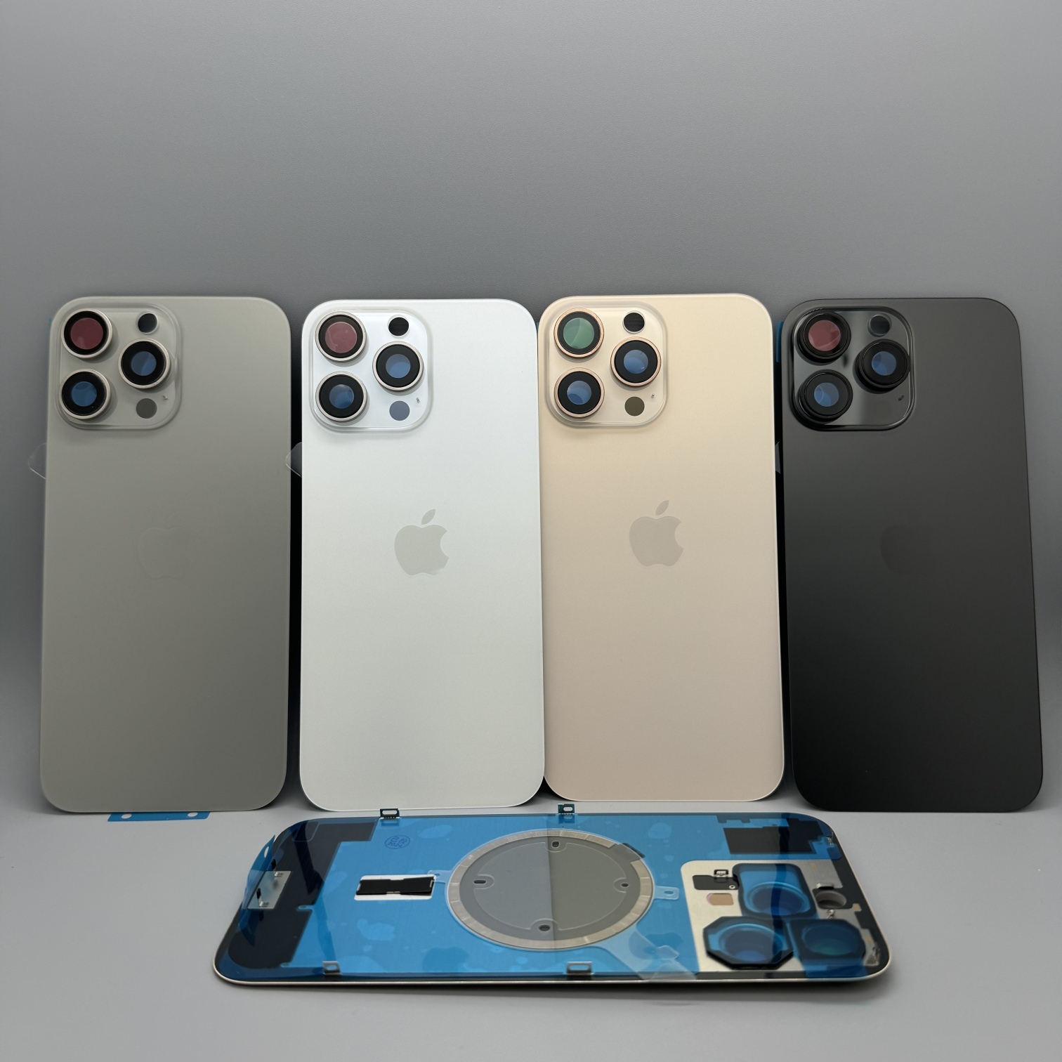 iPhone16 Back Glass Replacement With Metal Plate With Camera Lens With ...