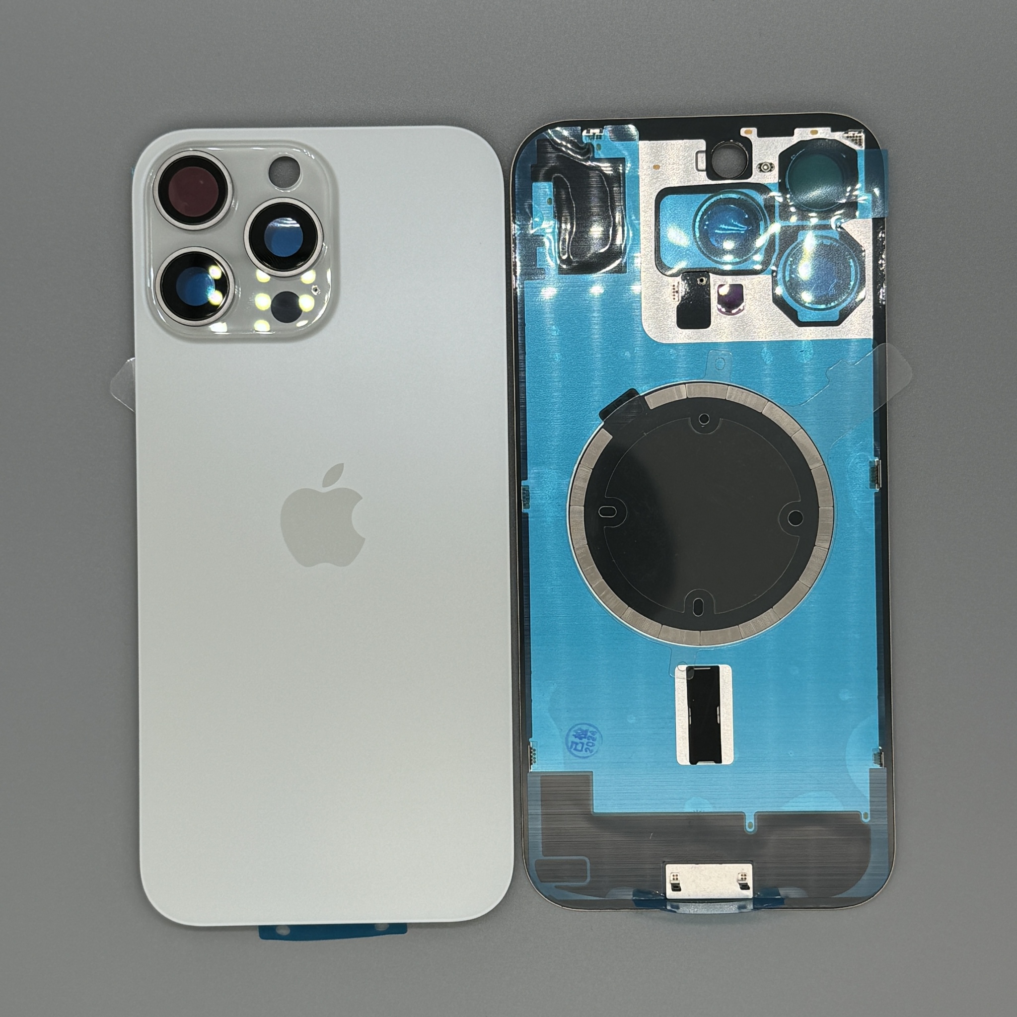 iPhone16 Back Glass Replacement With Metal Plate With Camera Lens With ...