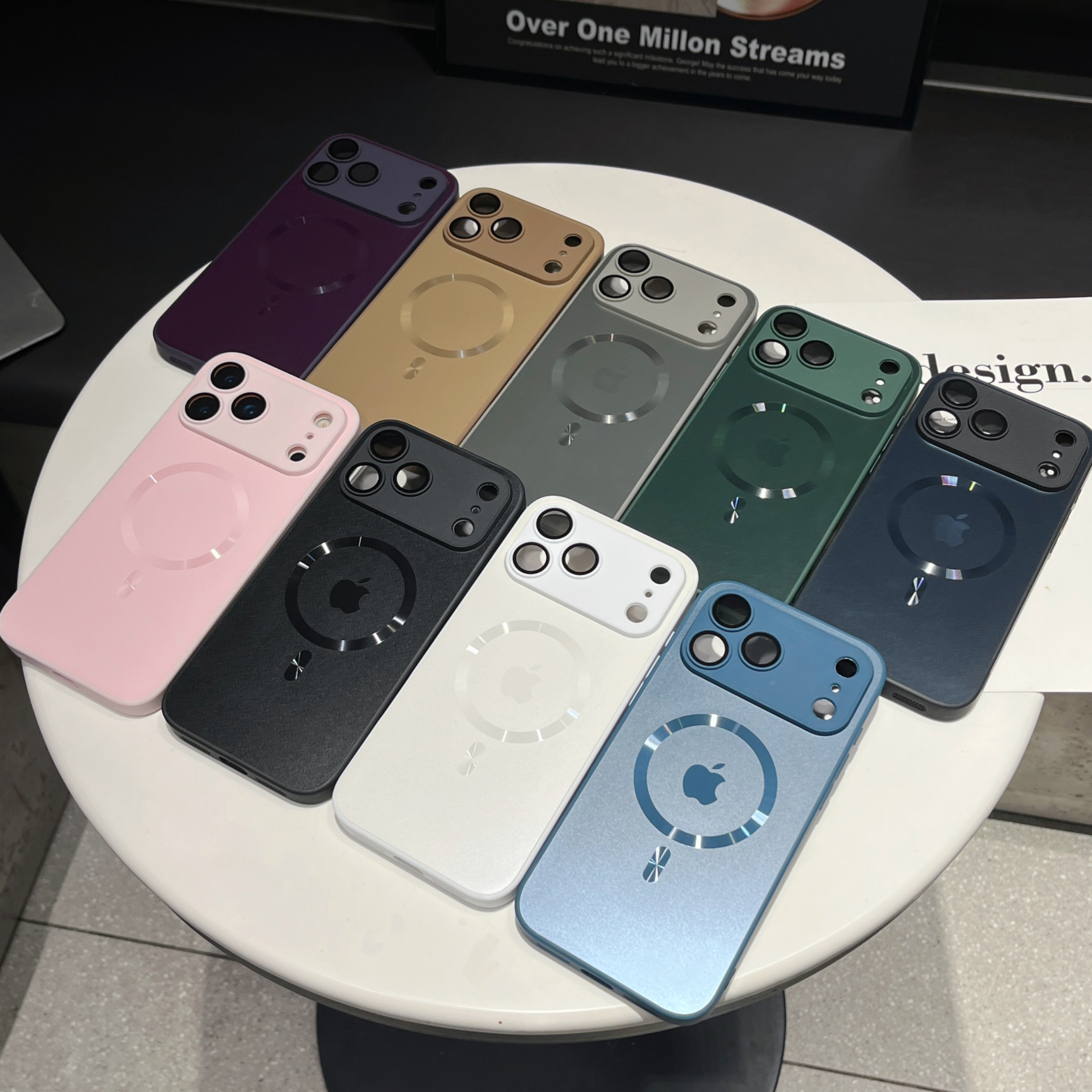 MagSafe AG Glass Soft Touch Phone Case With Logo