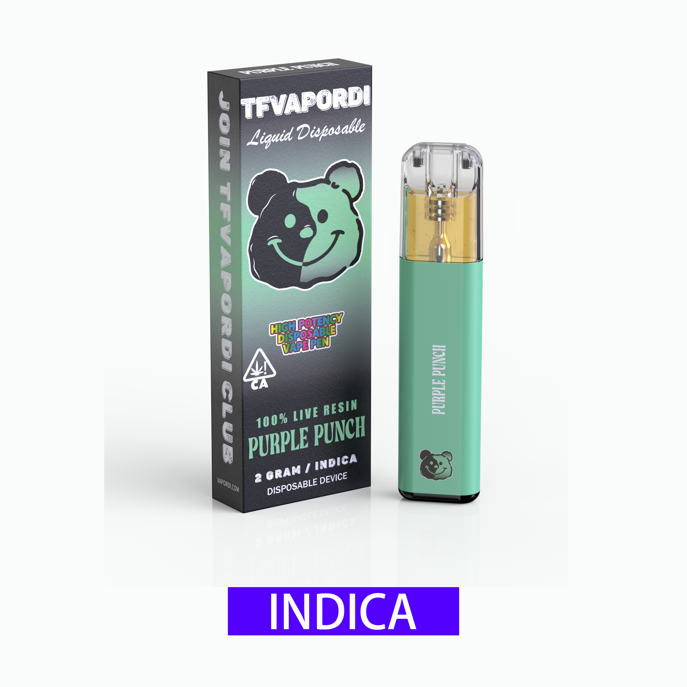 PURPLE PUNCH 2000MG VAPORDI PEN LIVE RESIN