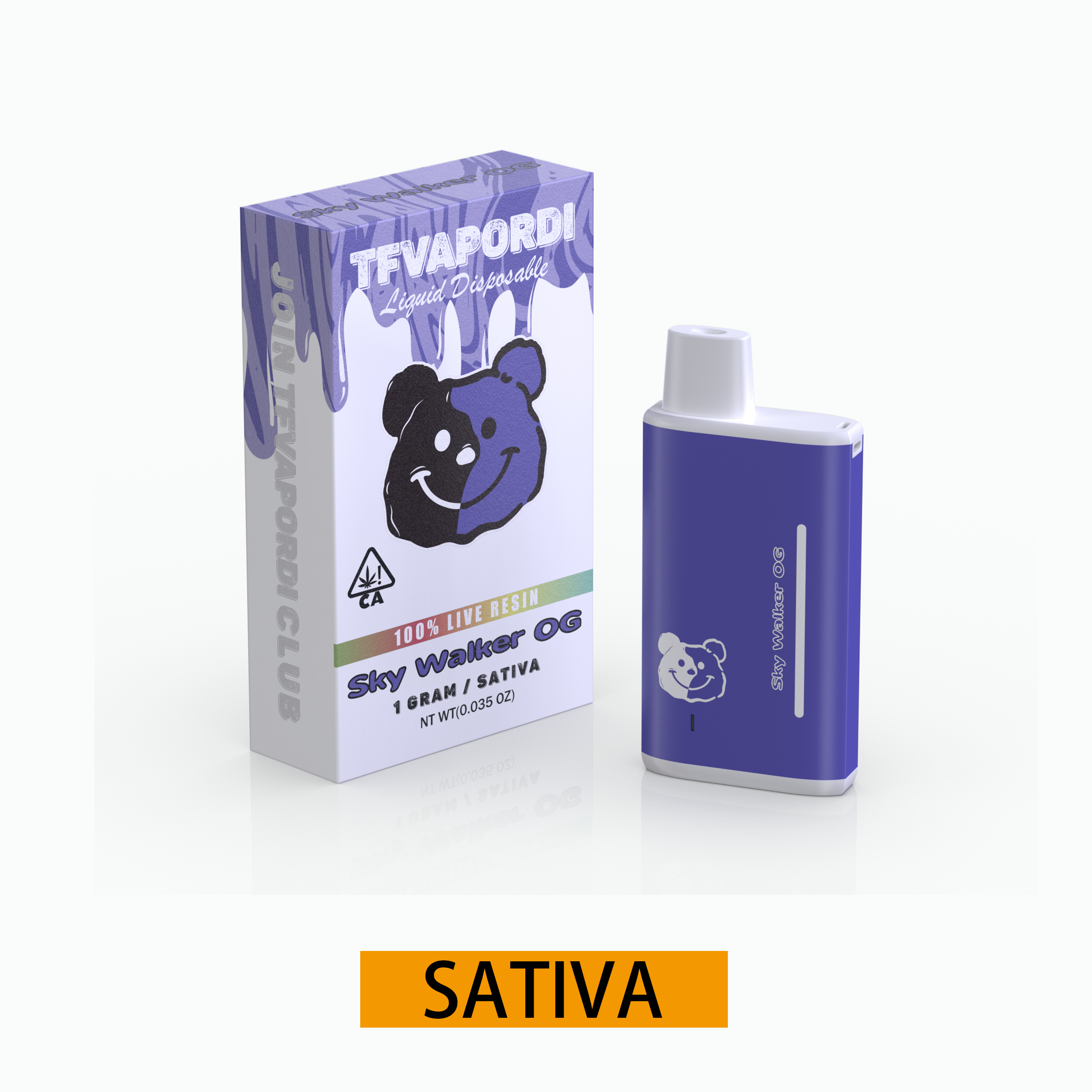 SKY WALER OG 1000mg TFVapordi Boy Disposable Live Resin