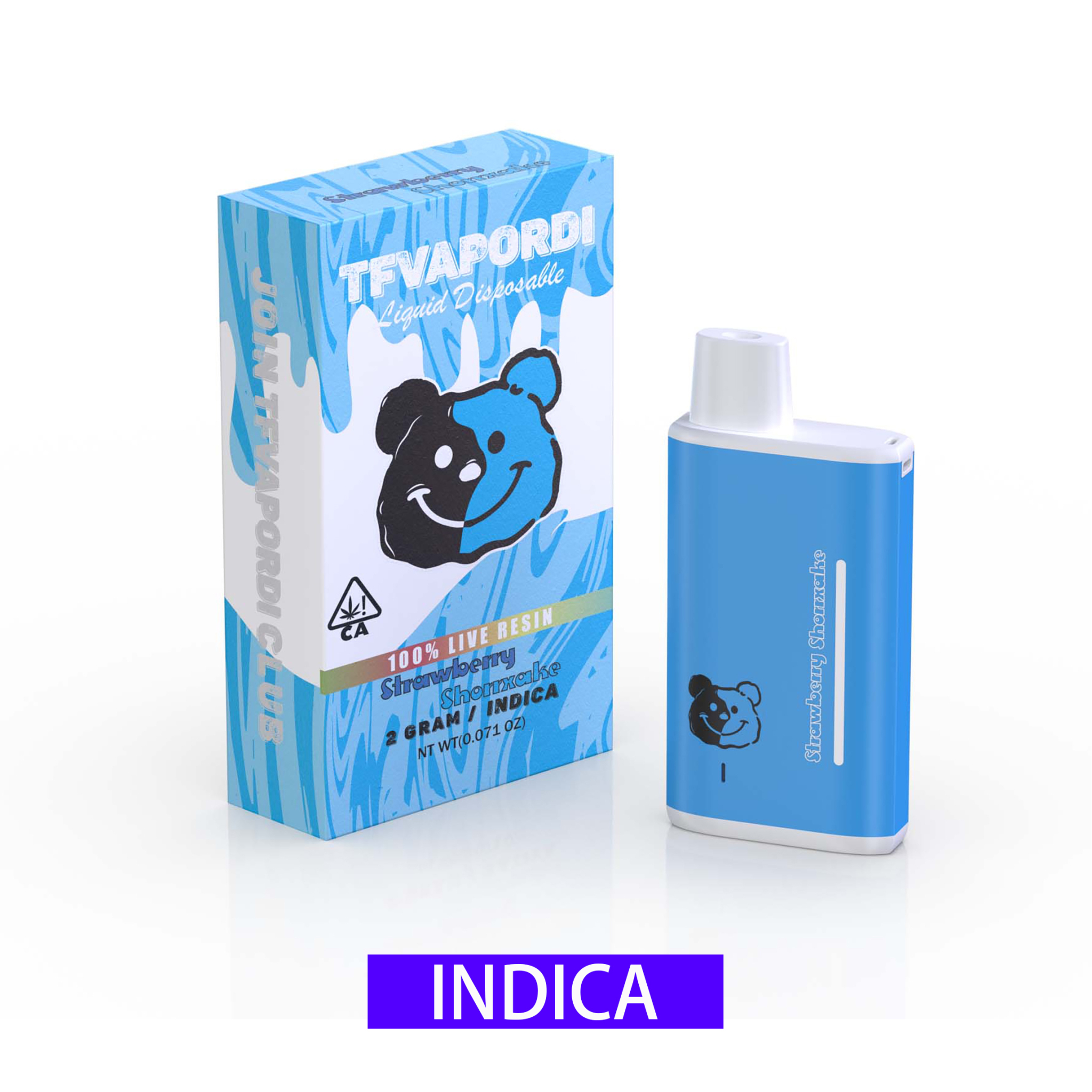 STRAWBERRY SHORTCAKE 2000mg TFVapordi Boy Disposable Live Resin