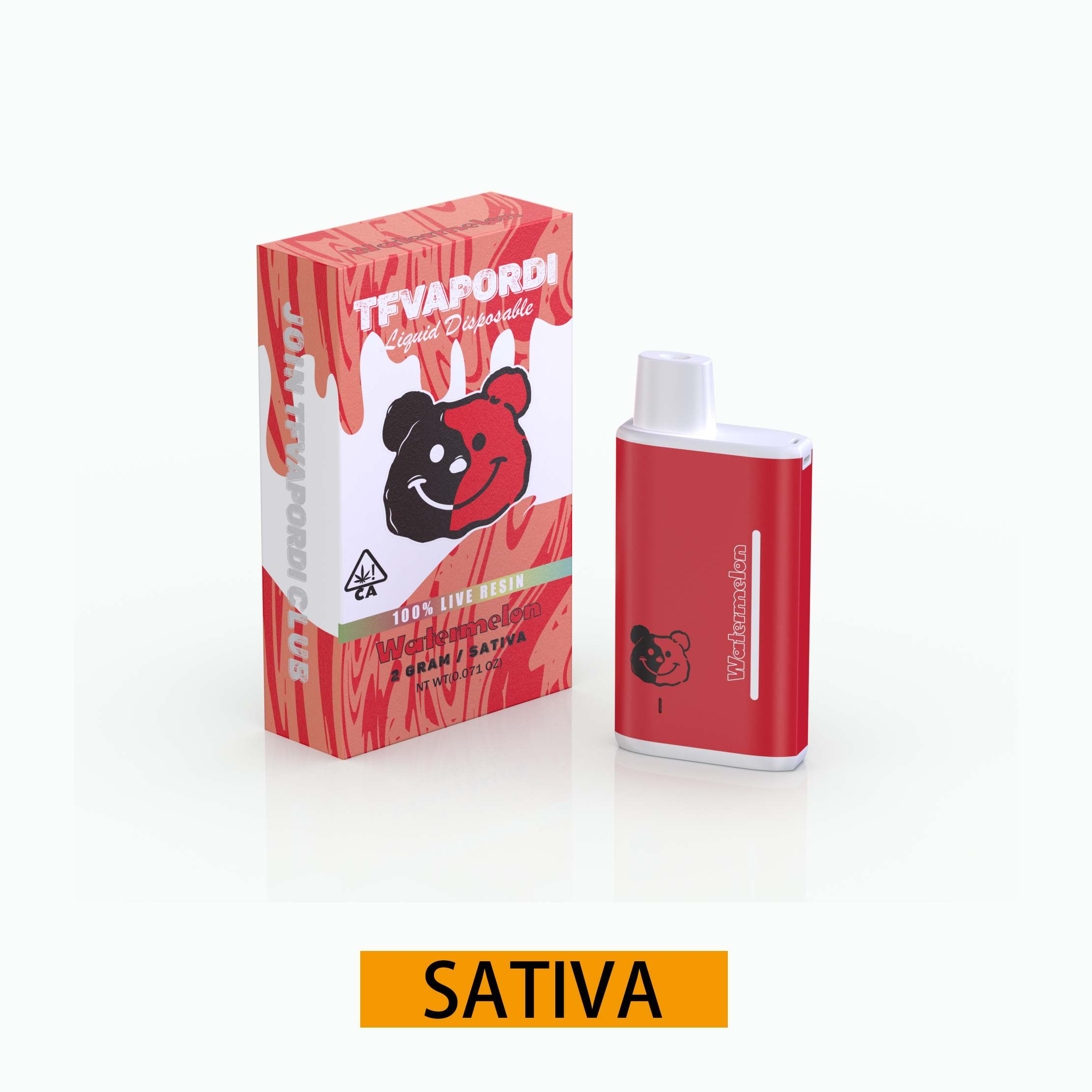 WATERMELON 2000mg TFVapordi Boy Disposable Live Resin
