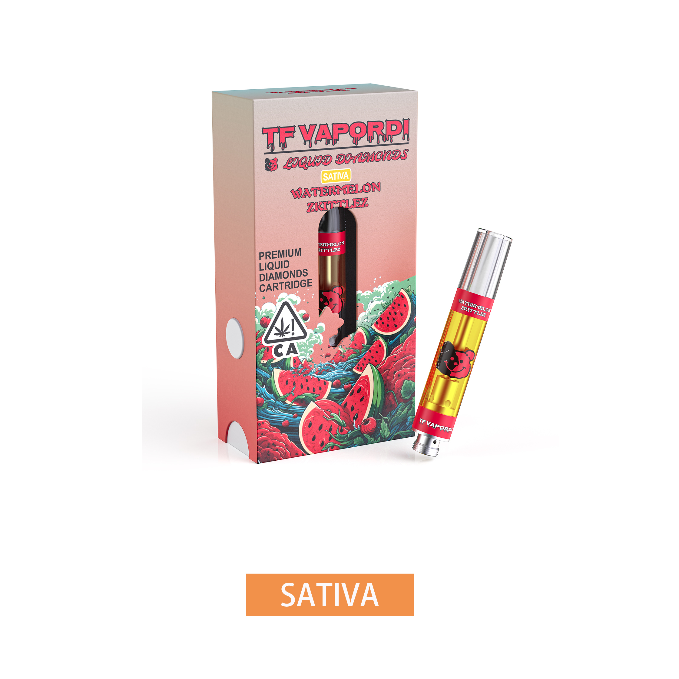 TFVAPORDI WATERMELON ZKITTLEZ Liquid Diamond 1000mg Cartridge