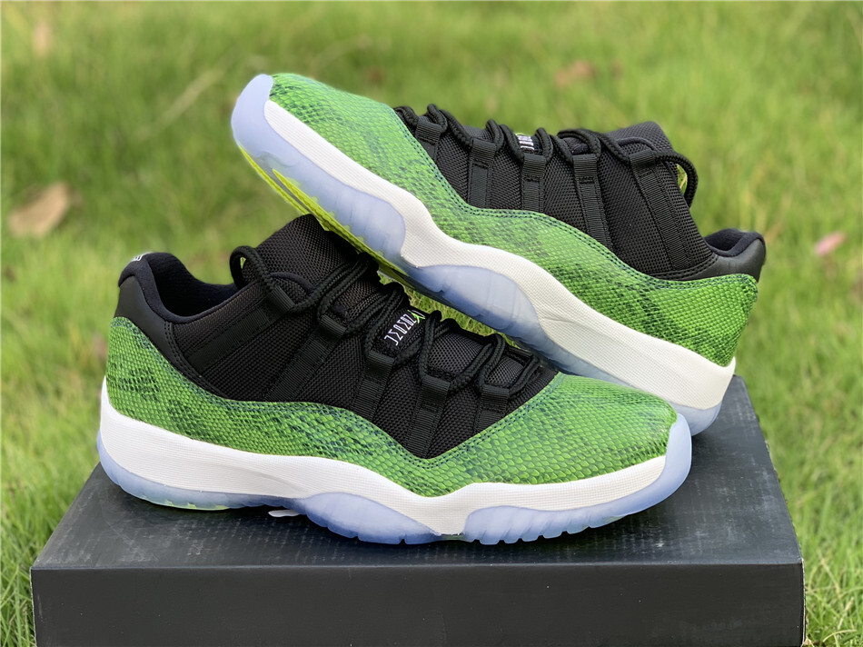 Air Jordan 11 Green AJ11 low Green Snake 528895-033 online, best Air ...