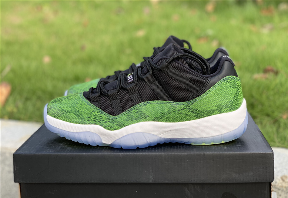 Air Jordan 11 Green AJ11 low Green Snake 528895-033 online, best Air ...