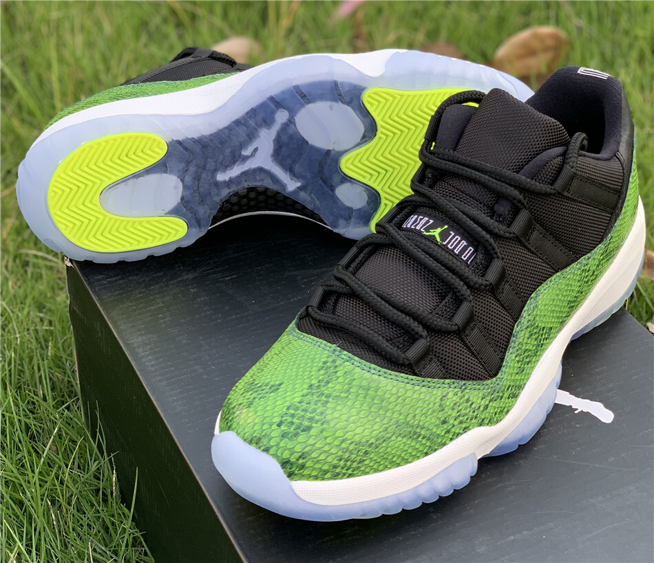 Air Jordan 11 Green AJ11 low Green Snake 528895-033 online, best Air ...
