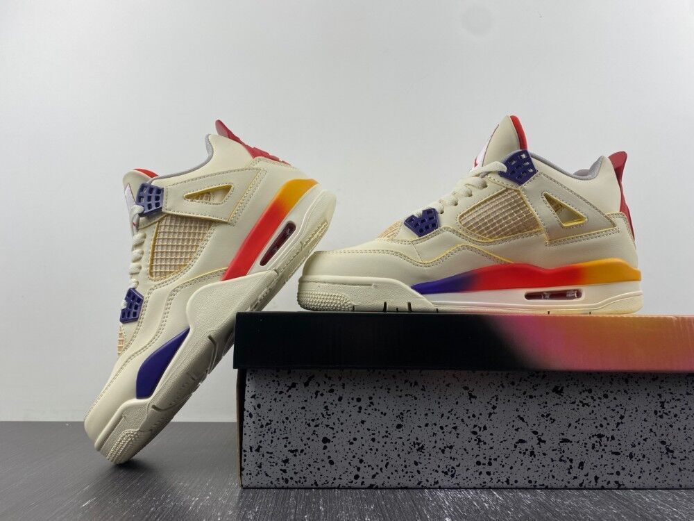 J Balvin X Air Jordan 4 Retro Smile Face Gradient Rainbow AQ0344 901 ...