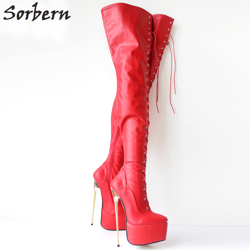 30CM Extreme High Heel Metal Heels Platform Boots