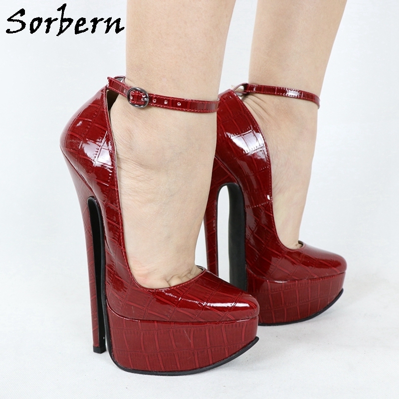 Sorbern Long Pointy Toes Women Pumps Big Size Stilettos High Heels