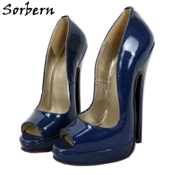 Sorbern Cow Leather Shiny Women Pump Shoe High Heel 11Cm ...