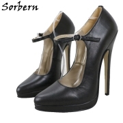 Sorbern Cow Leather Shiny Women Pump Shoe High Heel 11Cm ...