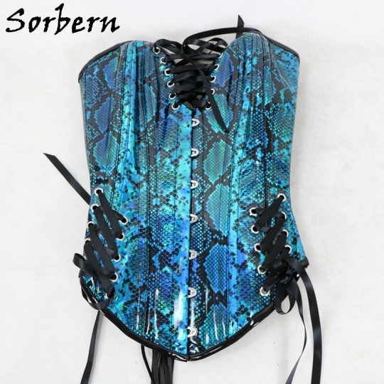 Sorbern Customized Lockable Cupless Corset Women BDSM Fetish Red Patent