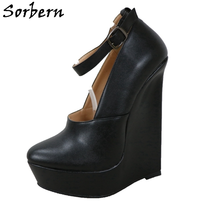 Sorbern Gladiator Style Women Wedge Pump Shoes Platform 18Cm High Heels ...