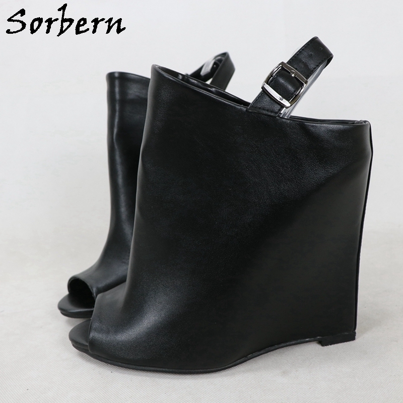 Sorbern Gladiator Style Women Wedge Pump Shoes Platform 18Cm High Heels ...