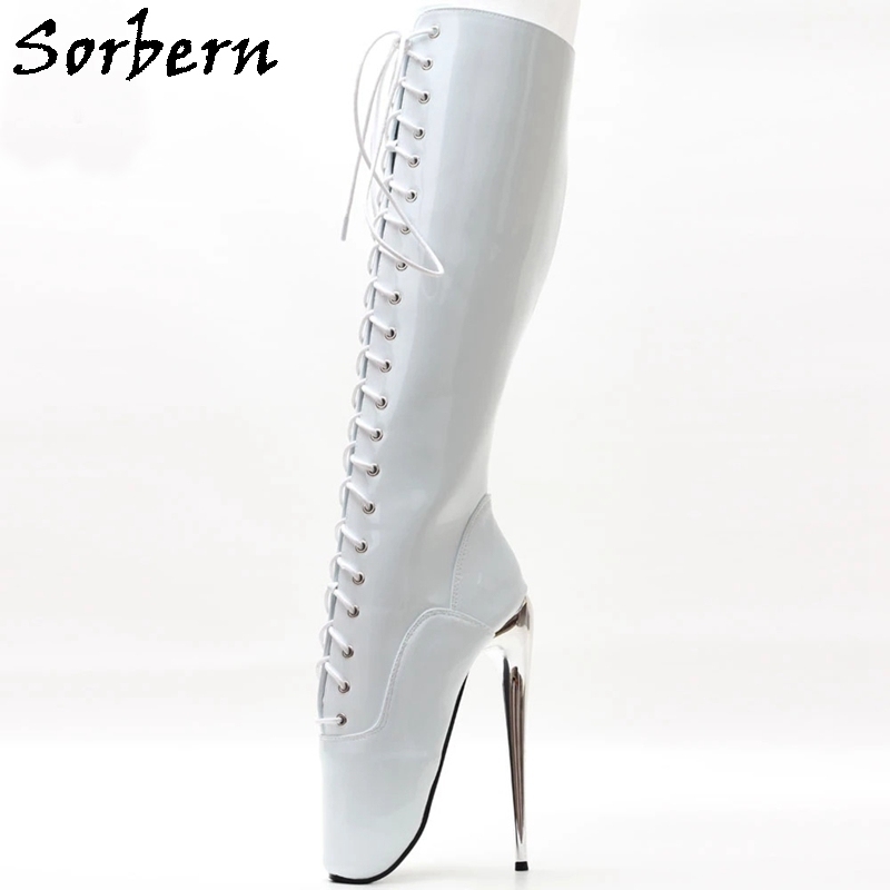 Sorbern Black Patent Crotch Thigh High 21Cm Ballet Boots Fetish ...