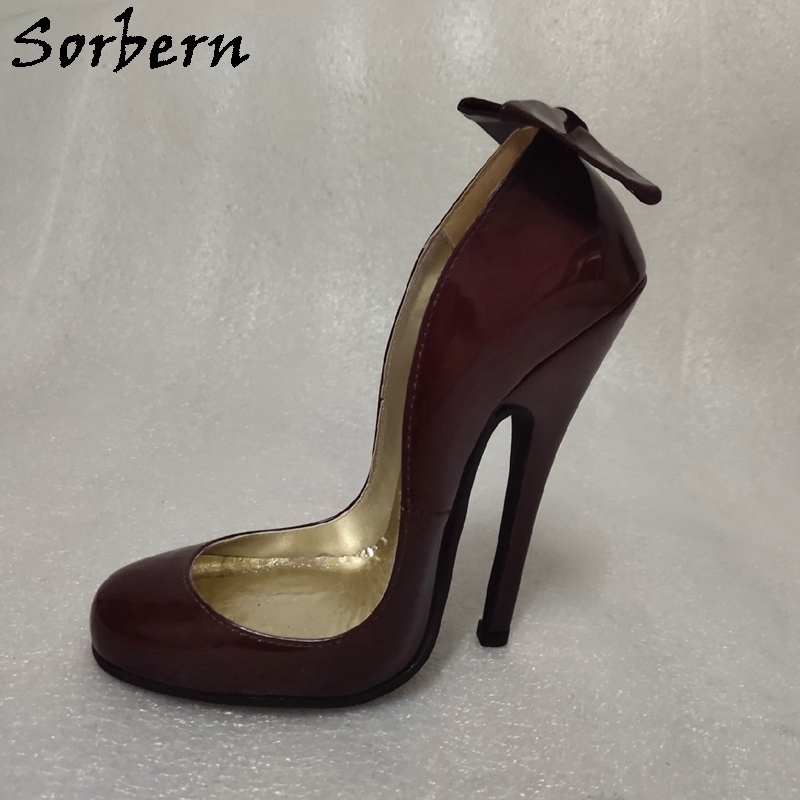 Sorbern Retro Round Toe Suede Pumps – 16cm Burlesque Stiletto Heels