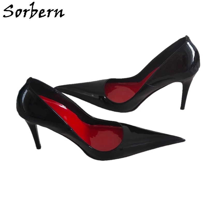 Sorbern Real Leather Women Pump 14cm High Heel Shoe Stilettos Office ...