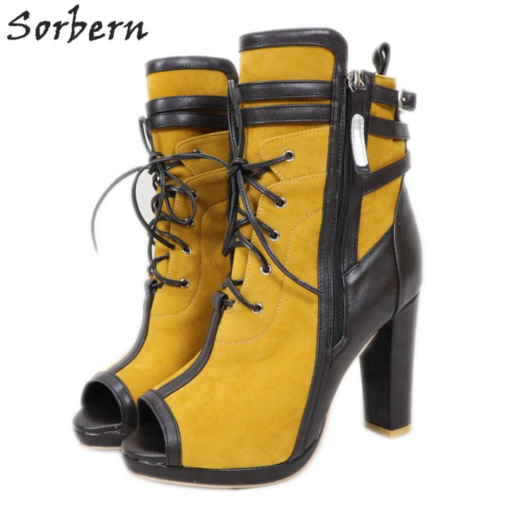 Sorbern Red Over The Knee Boots For Women Drag Queen Wedge Boots ...