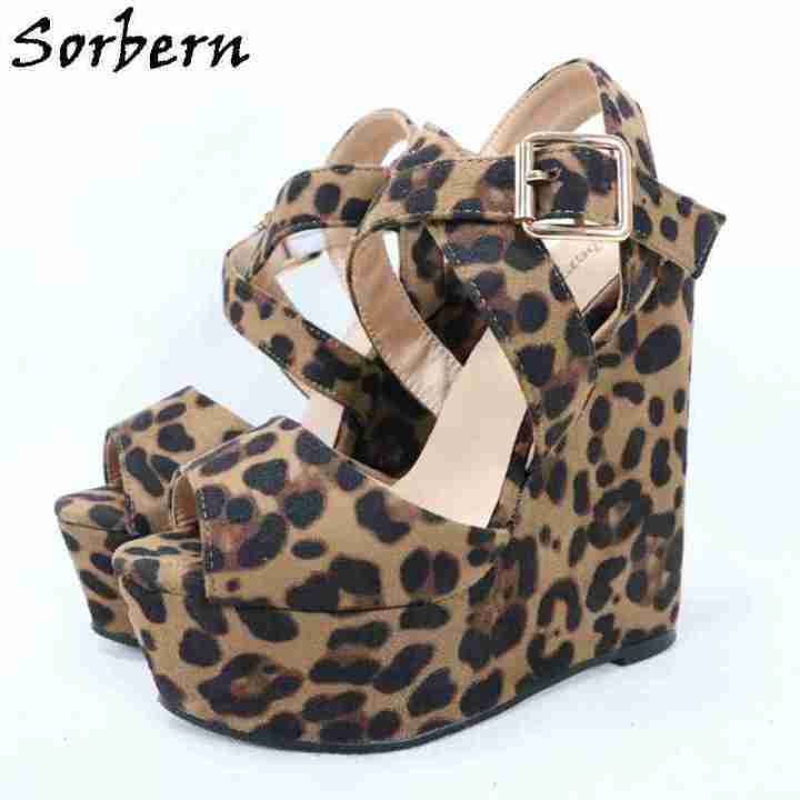 Sorbern Patent Wedges Slip On Sandals Women Open Toe
