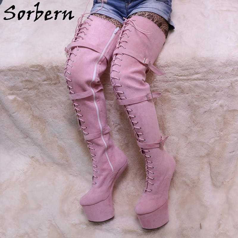 Sorbern Heelless Heel Shoes Boots