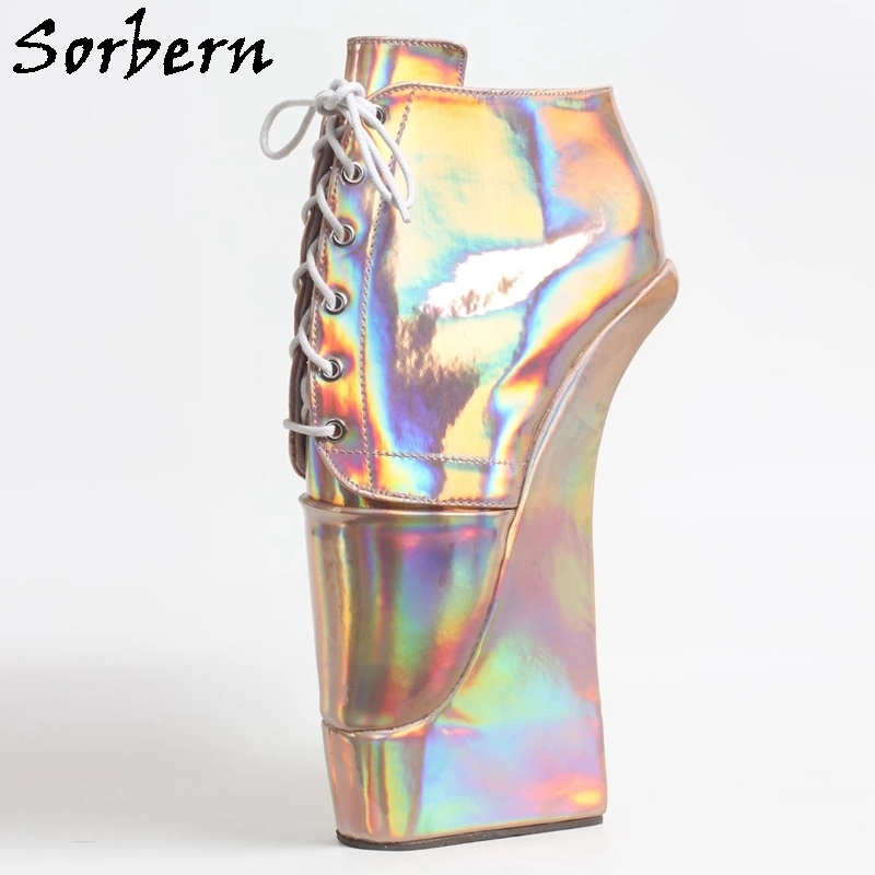 Sorbern Leopard Ballet Hoof Shoes Women Pumps Loepard Lockable