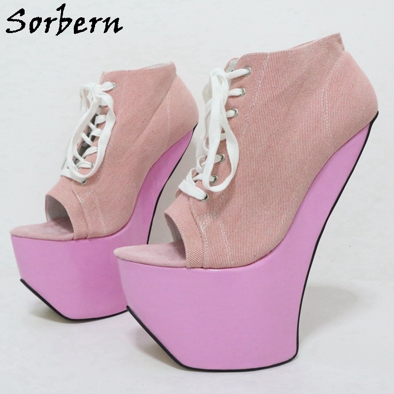 Sorbern Heelless Heel Shoes Boots