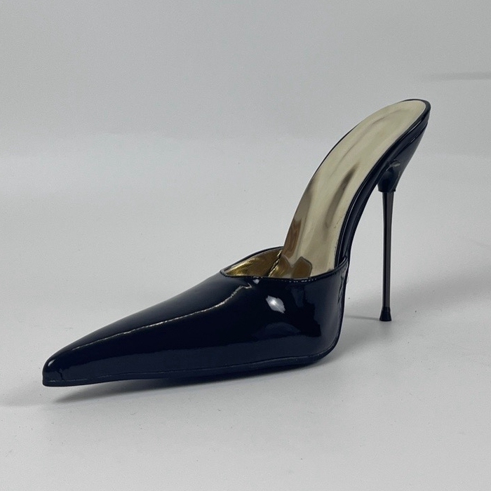 Sorbern 12Cm Metal Cigarette High Heels Women Mules Slip On Shoes ...