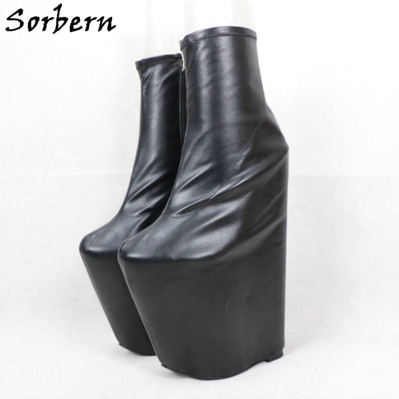 Sorbern Customized Thigh High Curved Wedge High Heel Boots Made-to-order