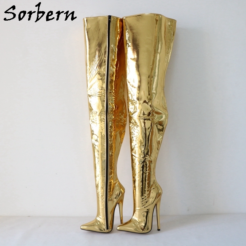Sorbern Custom Thick Boots Wide Calf Extreme Long Fetish Boots