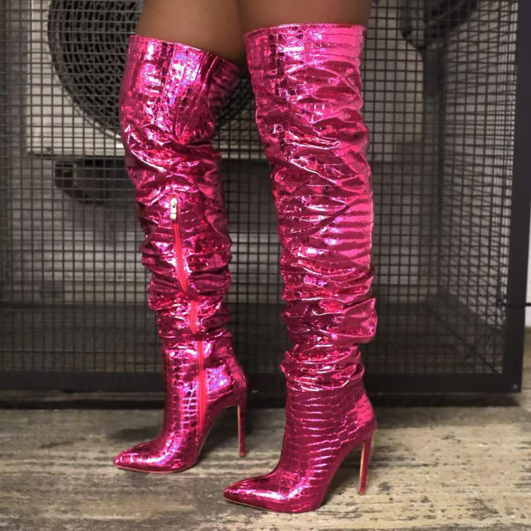 Sorbern 80cm Crotch Women Boots 90cm Outside Shaft Length High Heel ...