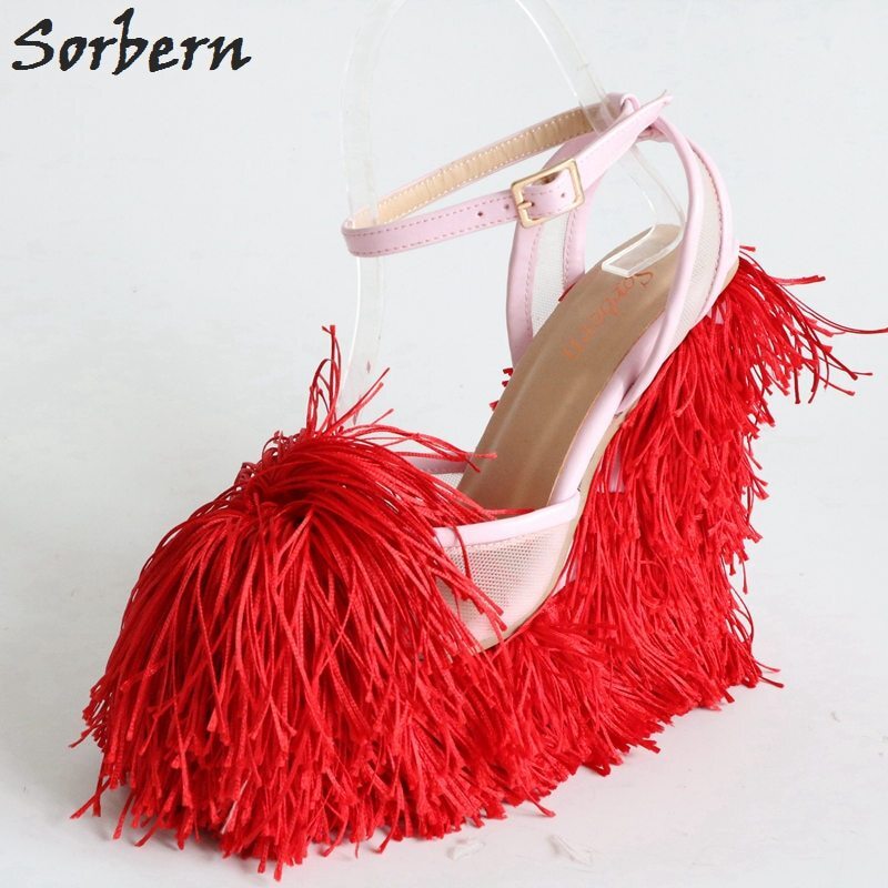 Sorbern Gold Slingback Wedge Heels: Thin Strap Fetish Shoe (Unisex ...