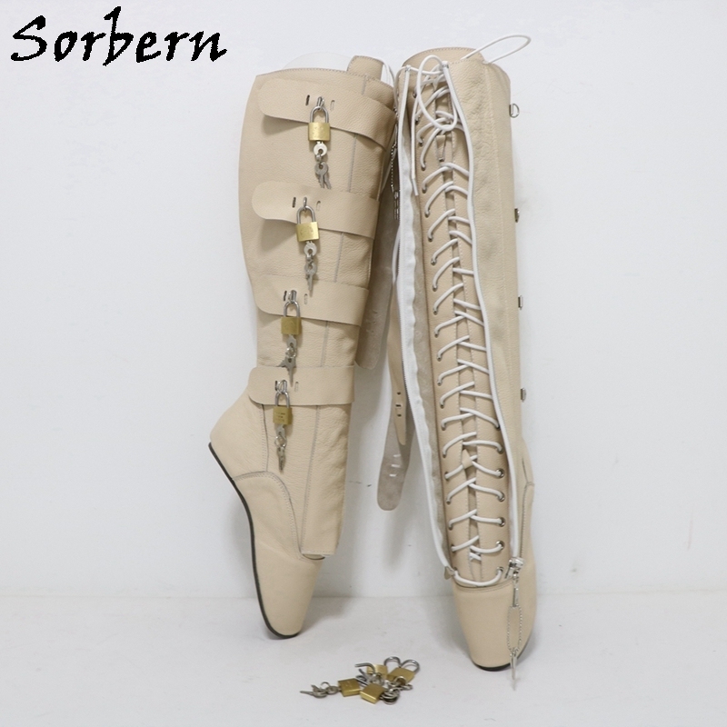 Sorbern Custom Crotch Thigh High Ballet Boots BDSM Unisex Ballet High ...